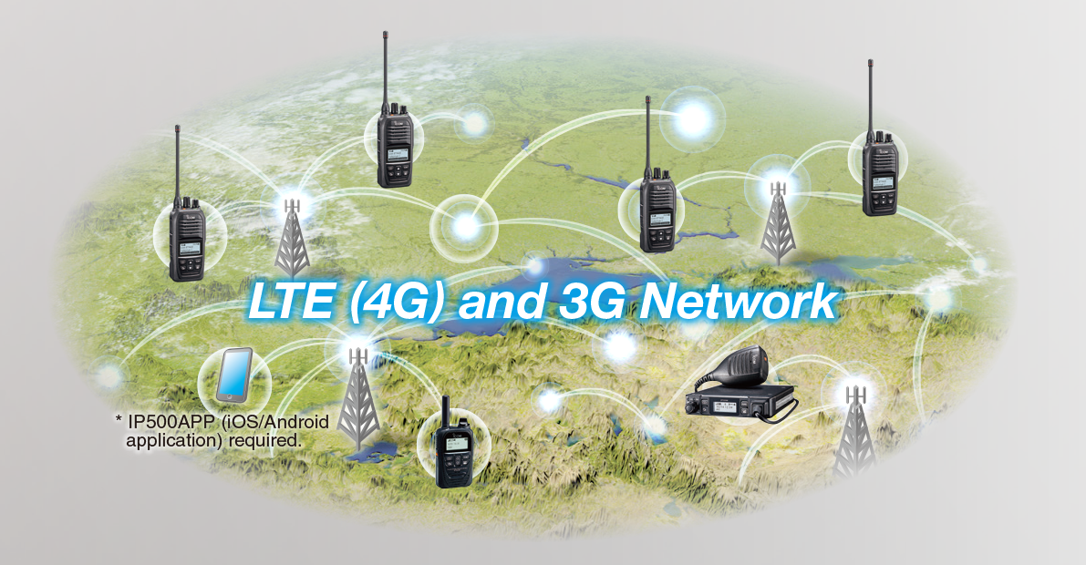 Icom IP730D & IP740D Hybrid radio (LTE, VHF/UHF)